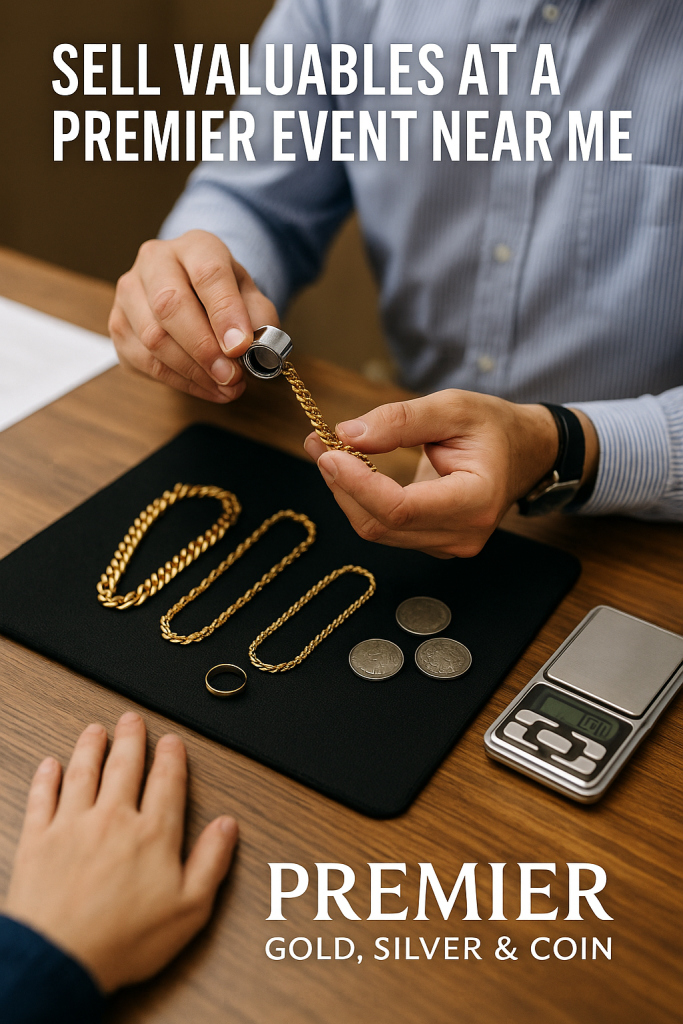 Sell Valuables Near Me With Premier, Gold, Silver, & Coin